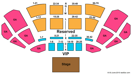 The Showroom At Talking Stick Resort Seating Chart | The Showroom At ...