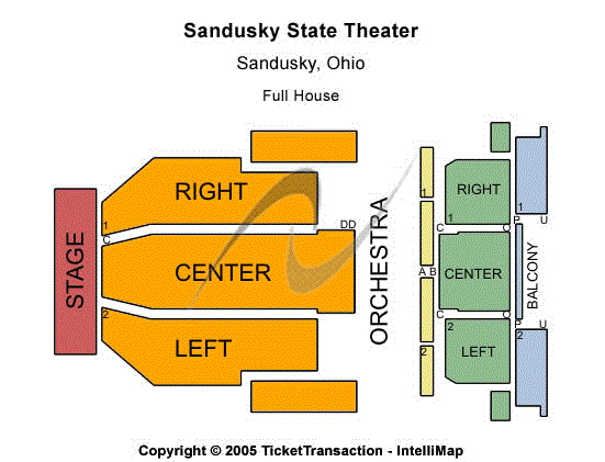 Sandusky State Theatre Seating Chart | Sandusky State Theatre Event ...