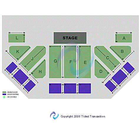Regency Ballroom Seating Map